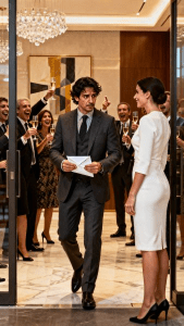 Llegué a la fiesta de inauguración del bufete de mi esposa y lo primero ...